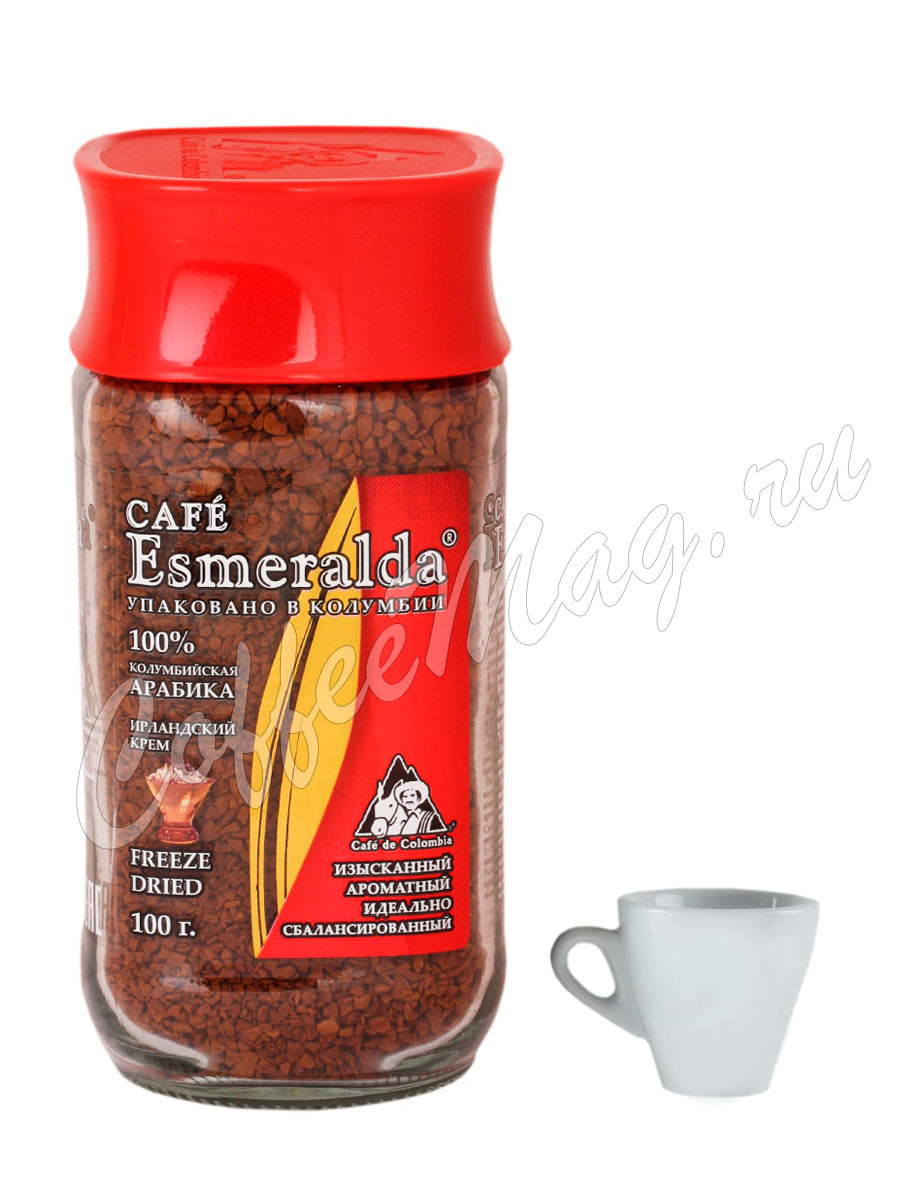 Кофе Cafe Esmeralda растворимый ИРЛАНДСКИЙ КРЕМ 100 г - купить - заказать