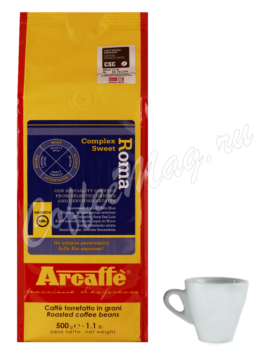 Кофе Arcaffe в зернах Roma 500 г - купить кофе Аркафе Рома - цена